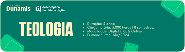 Parceria Faculdade Dunamis + Descomplica Faculdade Digital.